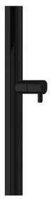 Fontealta Venkovní sprcha Skinny bez nezámrzného systému černý matný nerez bez ruční sprchy montážní box v podlaze