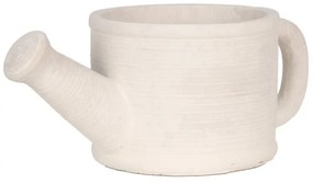 Šedý cementový obal na květináč ve tvaru konve – 27x15x11 cm