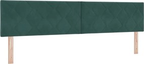 Postel s boxspringem s čelo Tmavě zelená 200 x 200 cm samet 3339263