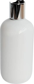 Dávkovač na mýdlo 300 ml bílý s černo-stříbrným DISC TOP BELA