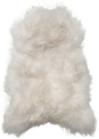 Přírodně bílá kůže z Islandské ovce Iceland white - 100*70*5cm