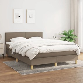 Box spring postel s matrací taupe 140x200 cm textil 3140461