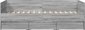 Válenda se zásuvkami bez matrace šedá sonoma 90 x 200 cm 3280823