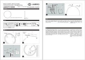 AMBIENTE kulaté zrcadlo do koupelny na zeď do pokoje do ložnice do předsíně na chodbu Amirro Ø 70 cm s LED osvětlením, IP44 411-026
