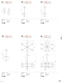 Redo 01-2753 - Lustr na tyči PLATO 8xG9/10W/230V černá