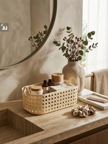 Sinsay - Úložný koš s vídeňským výpletem - krémová