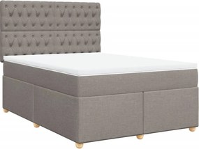 Box spring postel s matrací taupe 140x200 cm textil 3293614
