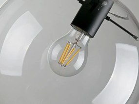 Toolight Závěsné skleněné stropní svítidlo Lassi Black 20 + 25 + 30 cm