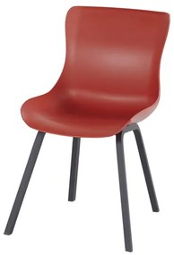 Jídelní židle Hartman s alu podnoží Sophie Rondo, Vulcano Red