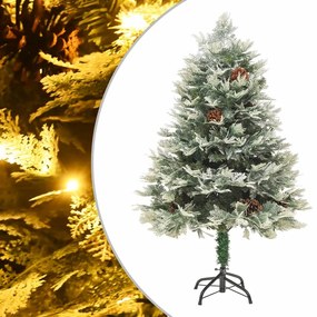 Vánoční stromek s LED diodami a šiškami zelený 120 cm PVC a PE,  344295 HangarStore.cz