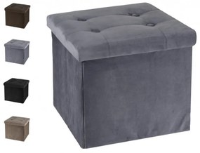 HOMESTYLING Taburet s úložným prostorem VELVET 38 x 38 cm šampaň KO-101000780samp