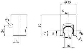 Mosazný držák na sprchovou hlavici ve zlaté barvě ø 3,5 cm – Sapho