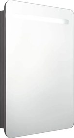 LED koupelnová skříňka se zrcadlem šedá 60 x 11 x 80 cm 326505