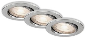 Briloner 7144-039-Sada 3xLED Koupelnové podhledové svítidlo 1xGU10/4W/230V IP23