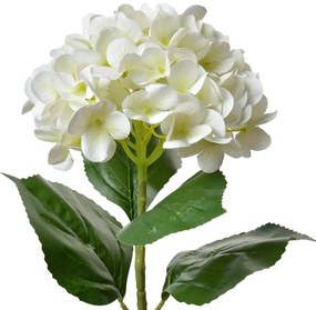 Velká umělá květina béžová hortenzie – 68 cm