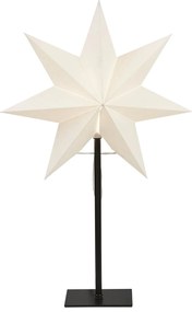 STAR TRADING Stojací lampa - White Star Frozen, černá barva, bílá barva, kov, papír