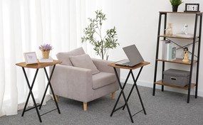 Skládací odkládací stolek Vasagle Fiona 48 cm hnědý/černý