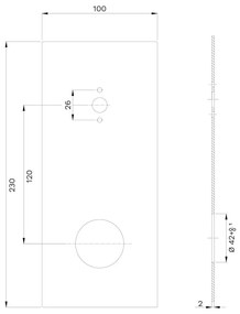Mereo Mereo, Dita jednocestná podomítková baterie s ramínkem, s hranatým krytem, CBE60105DCU