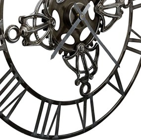 vidaXL Nástěnné hodiny stříbrné 78 cm kov [321457]
