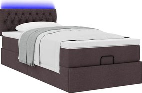 Osmanský postel s matrací tmavě šedá 100x200 cm textil 3312370