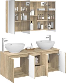 Sada koupelnových skříněk 4 ks Dub sonoma Kompozitní dřevo 3406505