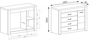 Casarredo Komoda INDIANAPOLIS I-17 jasan tmavý