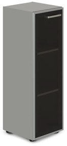 Střední úzká skříň TopOffice Premium, levá, 39,9 x 40,4 x 119,5 cm, šedá