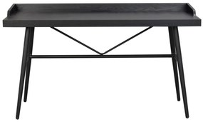 Černý jasanový psací stůl Rowico Saaw, 140 cm