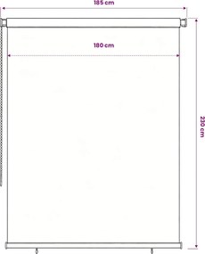 Venkovní roleta 185 (Š) x 230 (V) cm tmavě zelená HDPE 312828