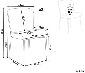 Set 2 ks jídelních židlí Adana (šedá). 1077323
