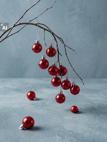 Sinsay - Balení 72 vánočních koulí - červená