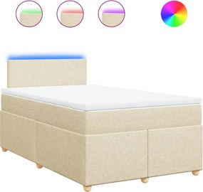 Box spring postel s matrací krémová 120x200 cm textil 3288945