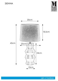 Markslöjd 108448 - Stolní lampa SIENNA 1xE27/40W/230V bílá