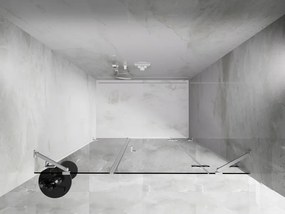 Mexen Lunar, pravé otočné sprchové dveře 155 cm, 8mm čiré sklo, bílý profil, 834S-155-050-20-00-P