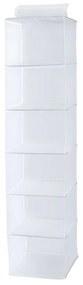 Závěsný organizér na oblečení Compactor Milky 30 x 30 x 128 cm – 6 přihrádek