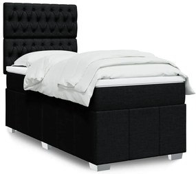 Box spring postel s matrací černá 80 x 200 cm textil 3291504