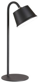Černá LED stolní lampa s kovovým stínidlem (výška 34 cm) Voet – Fischer &amp; Honsel