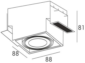 Zuma Line 94361-BK - Podhledové svítidlo ONEON 1xGU10/50W/230V černá