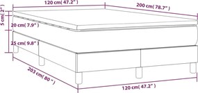 vidaXL Box spring postel s matrací 120 x 200 cm samet [3144321] Barva: Tmavě moddrá