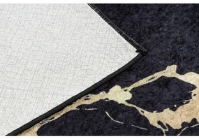 Dywany Luszczow Dětský kusový koberec MIRO 51333.801 pratelný  Mramor, rám protiskluz, černý / zlatý Rozměr koberce: 80 x 150 cm