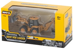 Creative Corner Bagr s nakladačem, buldozer s lžící Kovový model H-toys 1704 1:50