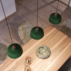 creative cables Keramické stínidlo ve tvaru misky z kolekce Materia Barva komponentu: Zelená