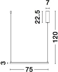 Závěsné LED svítidlo NOVA LUCE ETERNA 40W 3000K 9990733 stmívatelné Triac