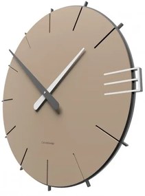 Designové hodiny 10-019 CalleaDesign Mike 42cm (více barevných verzí) Barva čokoládová-69 - RAL8017