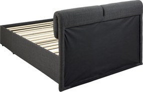 ACTONA GROUP Čalouněná postel CALVI tmavě šedá 140x190 H000024736