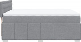 Box spring postel s matrací světle šedá 140 x 190 cm textil 3289377