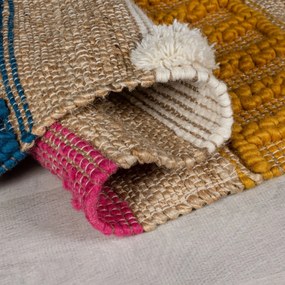 Behúň Jubilant Medina Jute Natural/Multi, 60x230, viacfarebná, obývacia izba, Flair Rugs