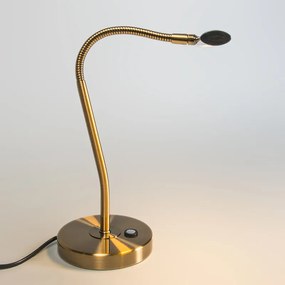 Art deco stolní lampa bronzová včetně LED - tablo