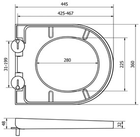 Mexen - WC sedátko DUROPLAST na wc mísu LENA RICO SOFIA CARMEN (823) | soft-close, 39020100
