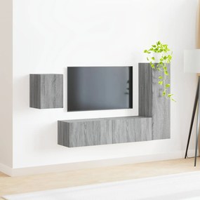 Sestava TV skříněk 4 ks Šedá Sonoma Kompozitní dřevo 3409003